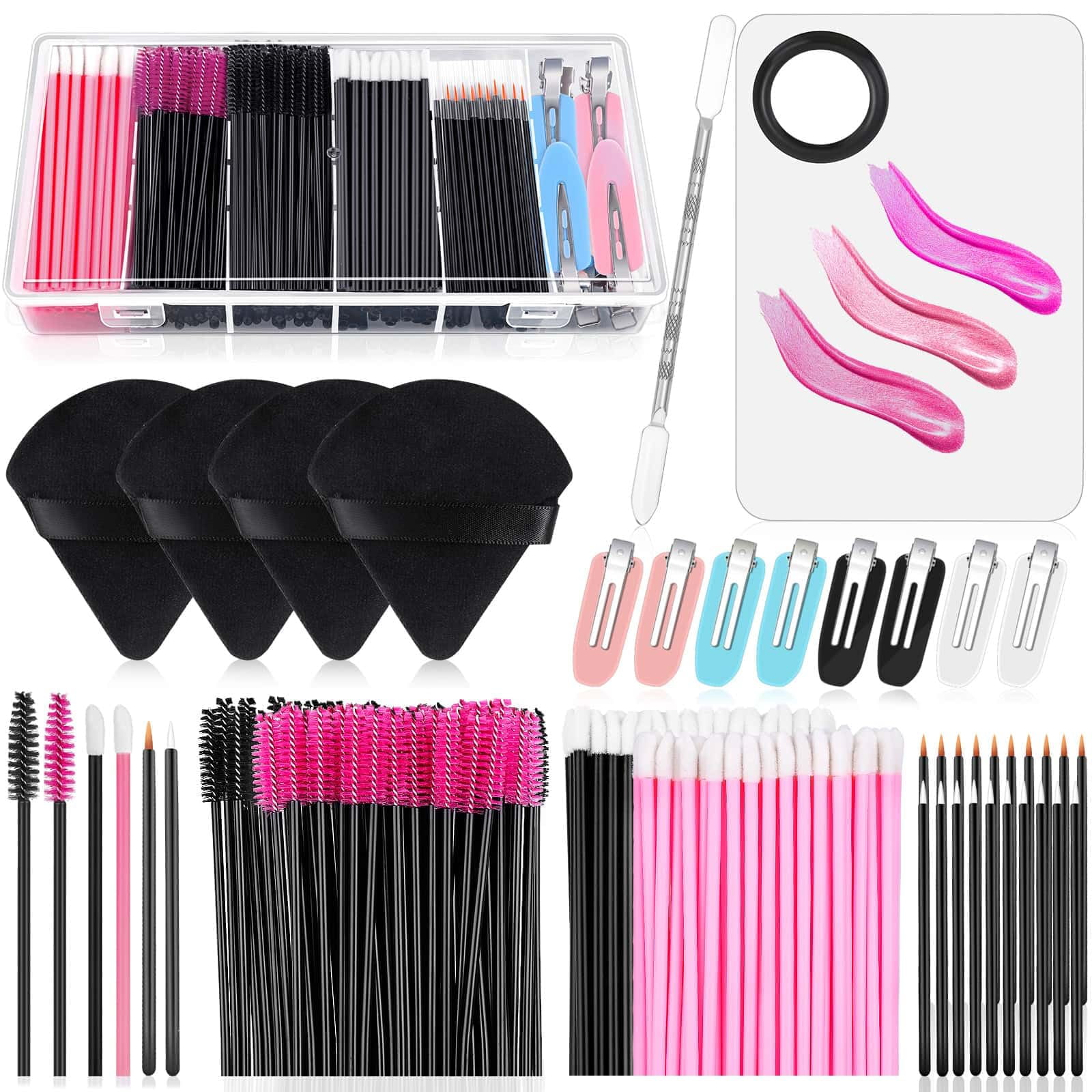 Disposable Makeup Applicators Kit SSF20 with Triangle Puff Mixing ...