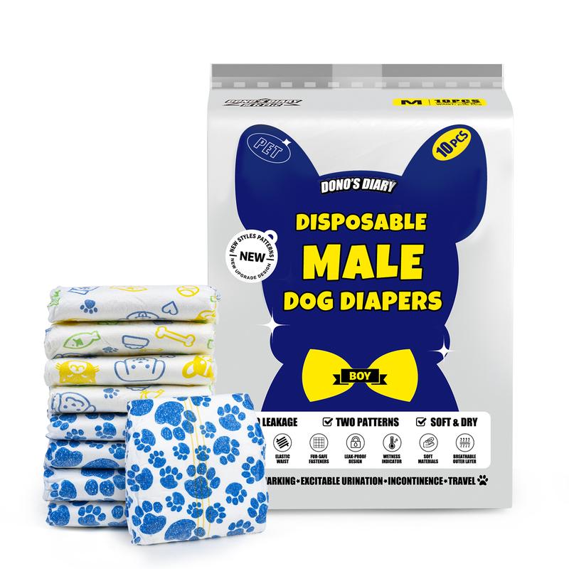 Disposable Male Dog Diapers,Doggie Diapers Wetness Indicator Leak-Proof ...