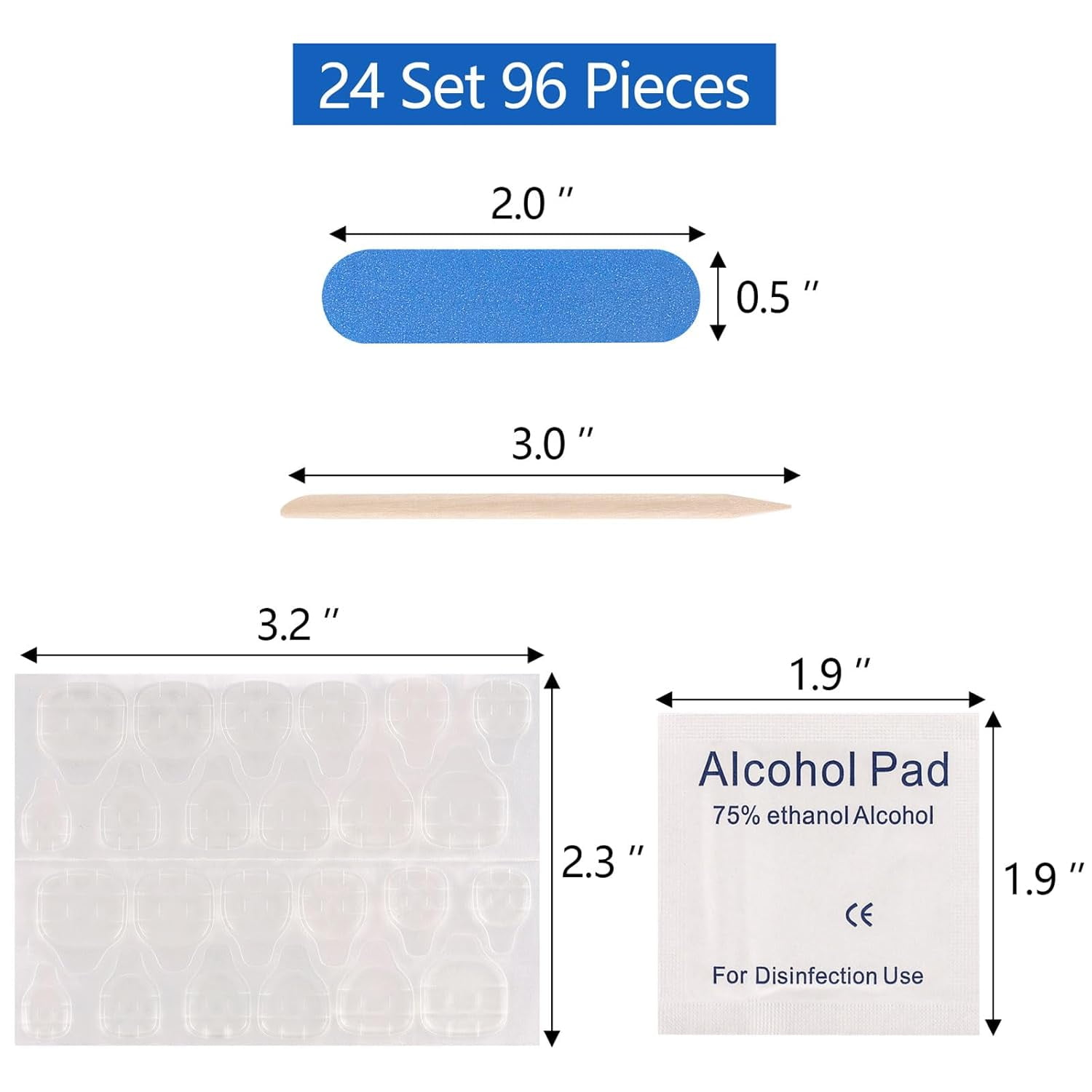 Disposable Manicure Kit, 4 Piece Individually Package Nail Kit For Nail ...