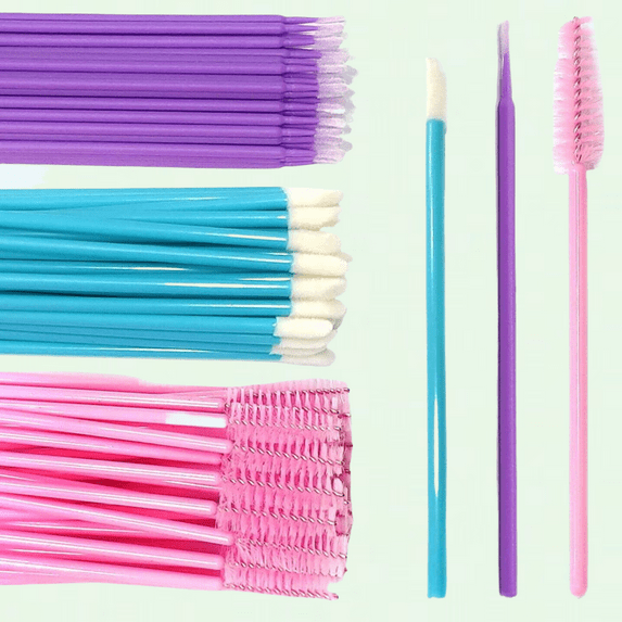 Makeup Beauty Tool Kit - 150 PCS Disposable Mascara Sticks, Lip Brushes ...