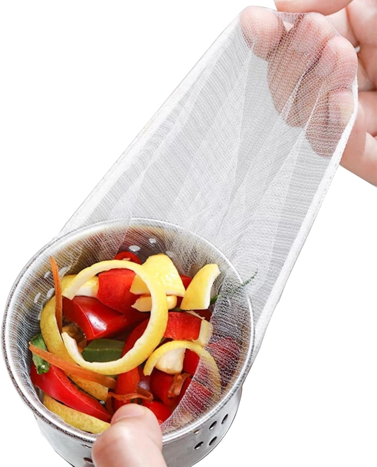 Disposable Mesh Sink Strainer Bags, 100 PCS Kitchen Sink Strainer Trash ...