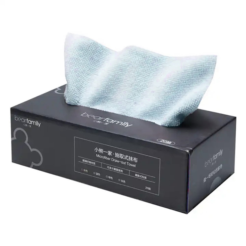 Disposable Microfiber Rags in A Box (20 Count) - 8.7"x8.7" Reusable ...