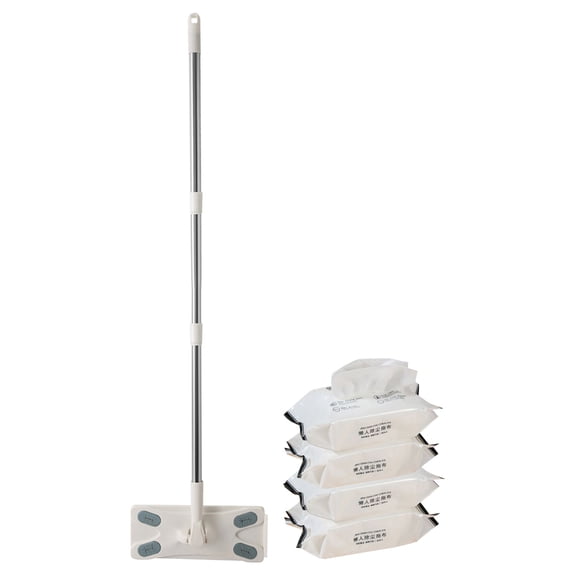 Disposable Mop with Electrostatic Dusting Cloths, Wet and Dry Floor ...