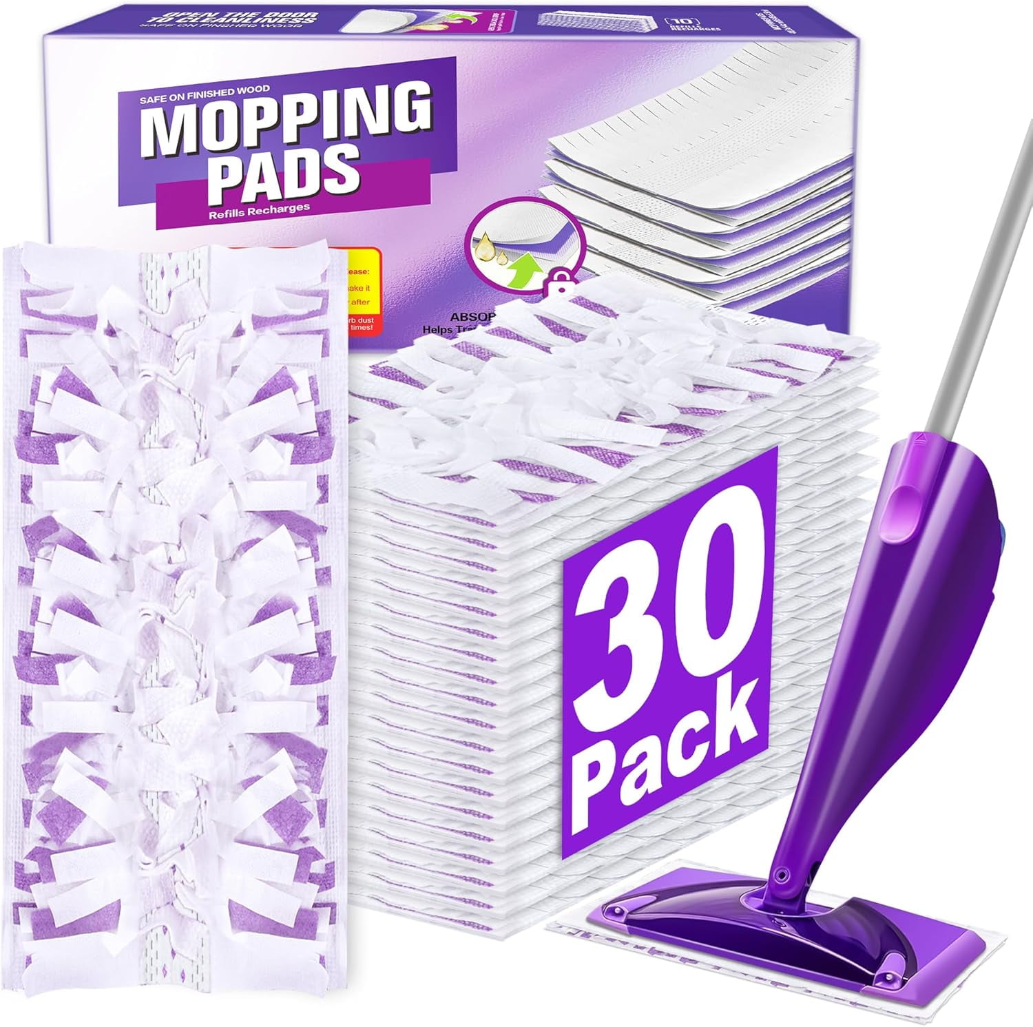 Disposable Mop Pads Refills for WetJet Spray Mop - Wet Jet Refill Pads ...