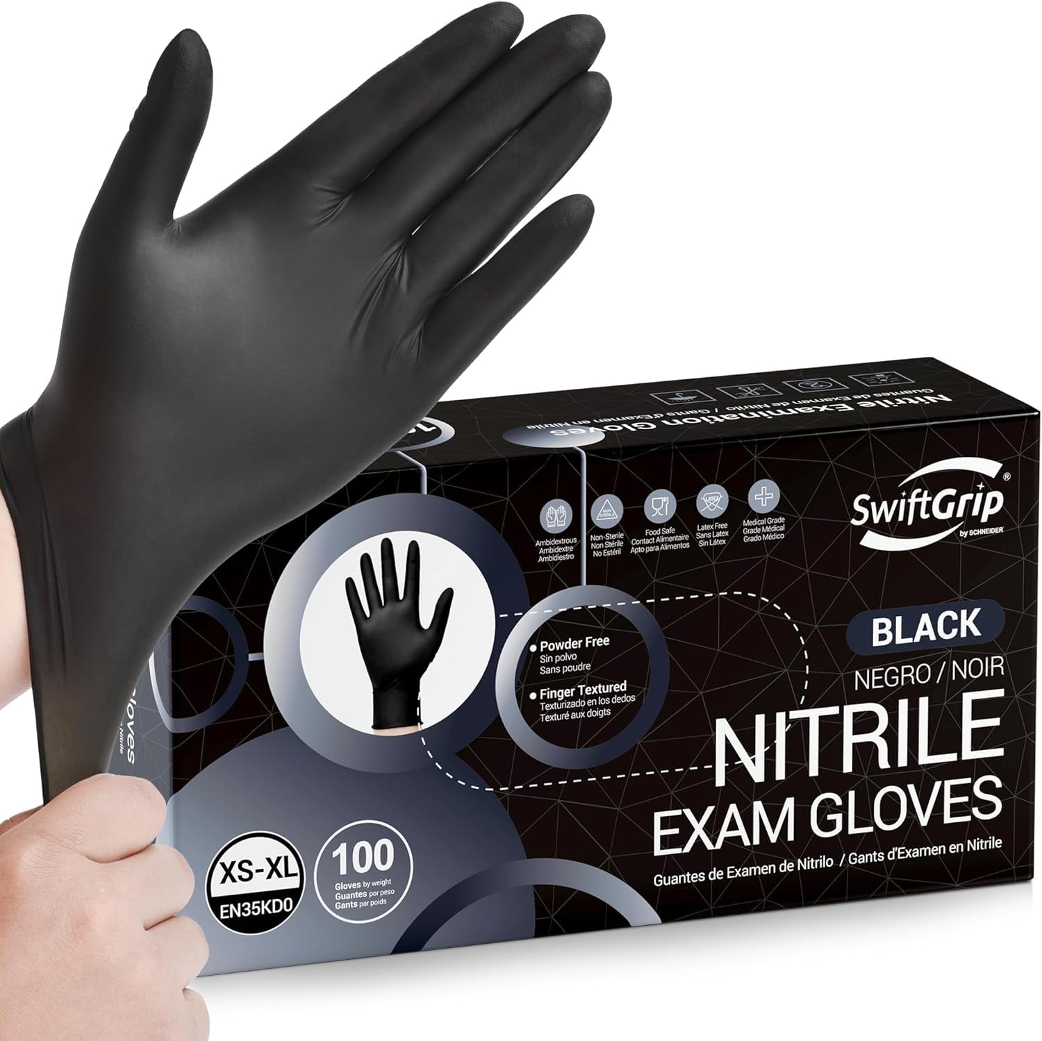 Disposable Nitrile Exam Gloves, Gloves Latex Free for Mcal, Cooking ...