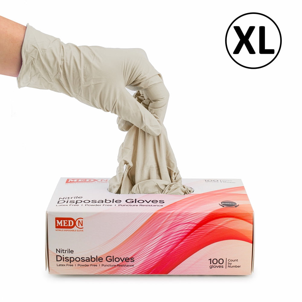 Disposable Nitrile Gloves 4 Mil Latex Free Safety Working Gloves (100 ...