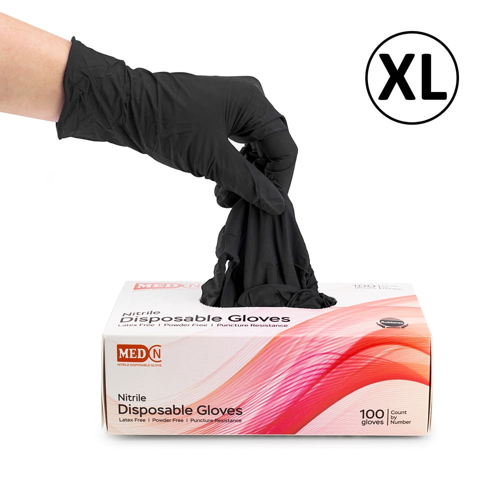 Disposable Nitrile Gloves 4 Mil Latex Free Safety Working Gloves (100 ...