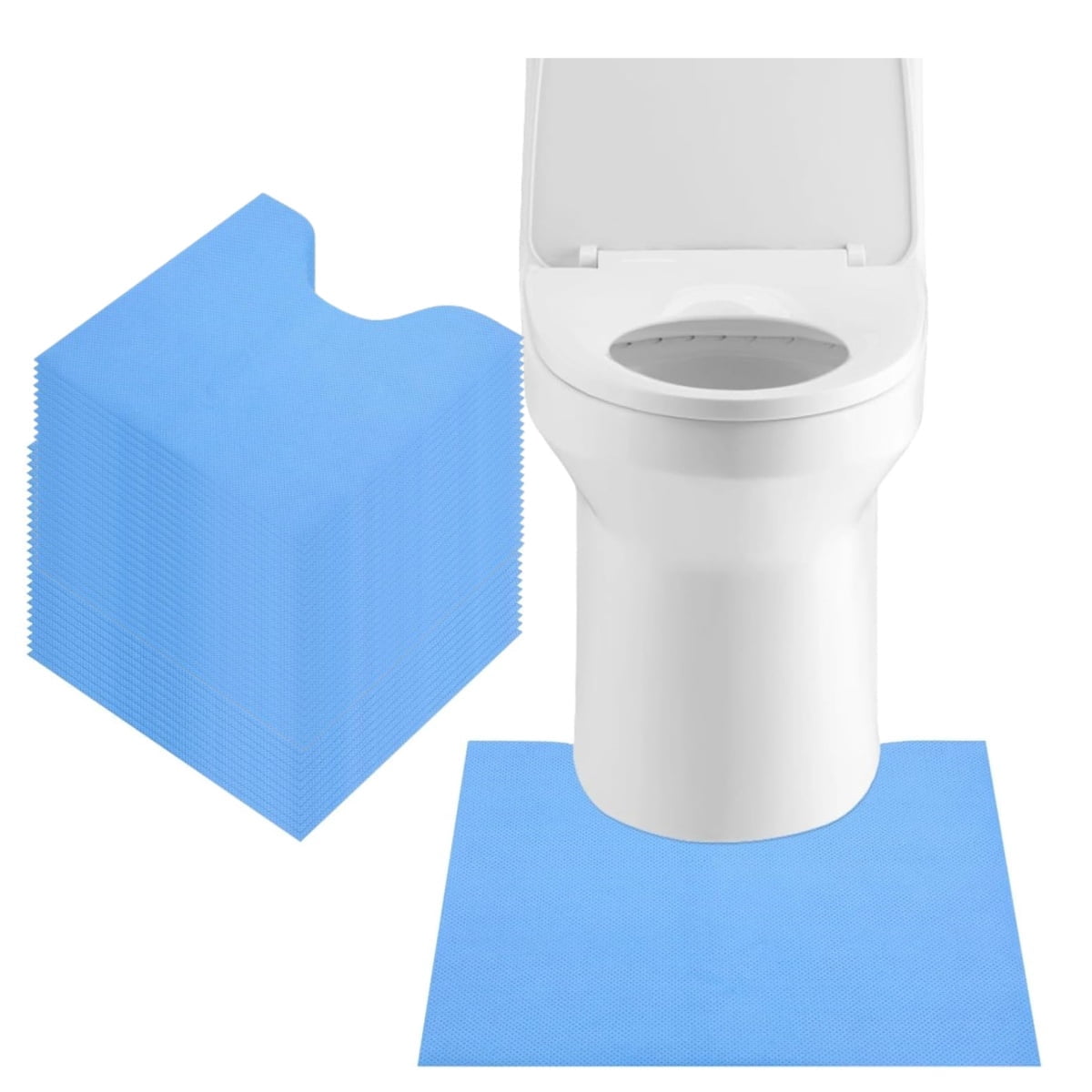 Disposable Non Slip Toilet Mats 12Pack, Absorbent Toilet Floor ...