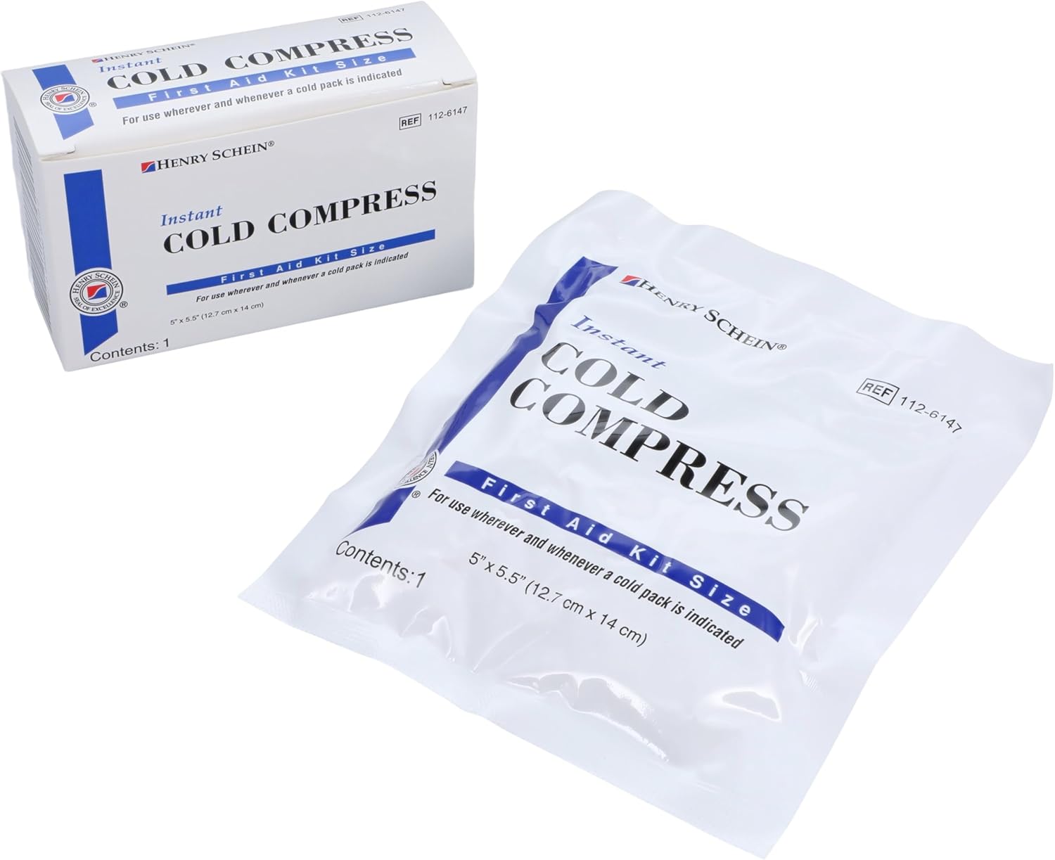 Disposable Nonsterile Cold Compress 5x5.5, Single Use, Instant Cold ...