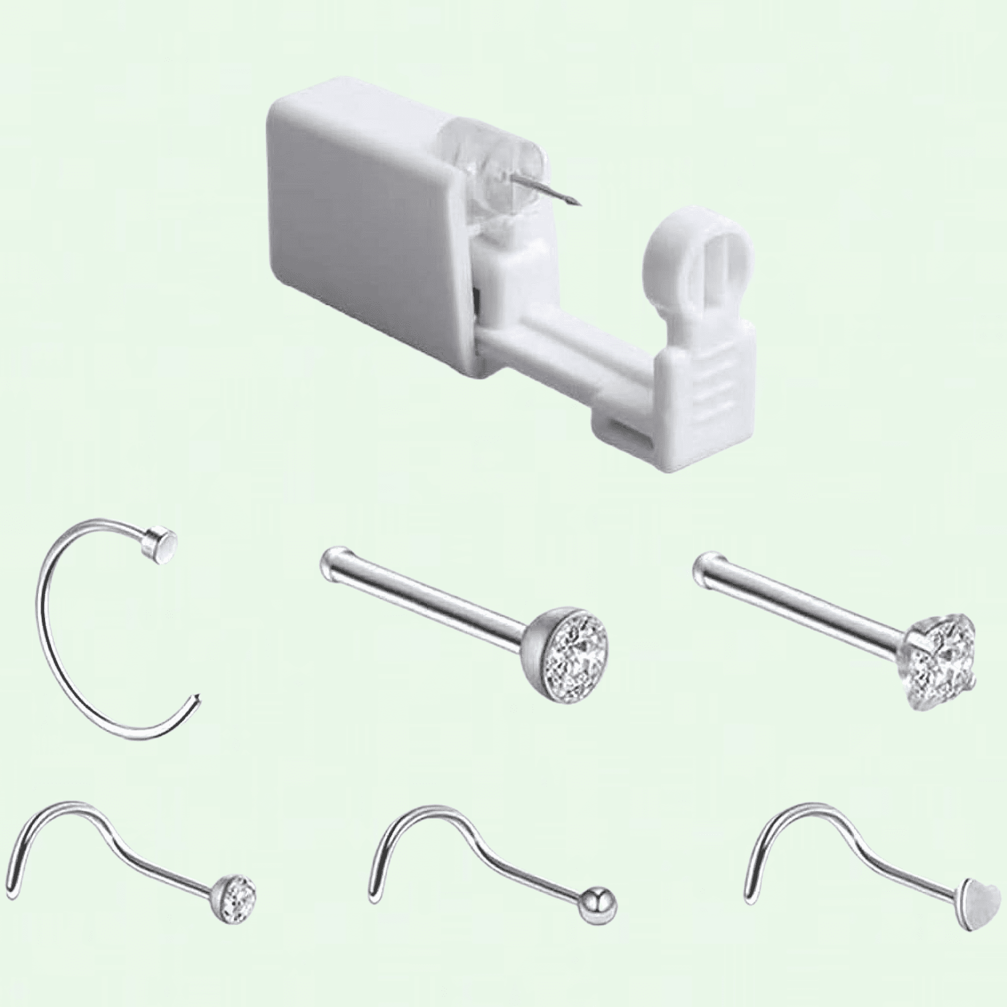 Disposable Nose Piercing Kit - Easy and Safe Nose Piercing Gun with 6 ...