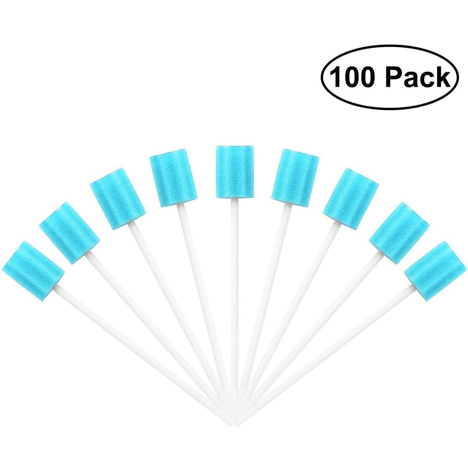 Disposable Oral Care Swabs with Blue Sponge Tip - Pack of 100 | Dental ...
