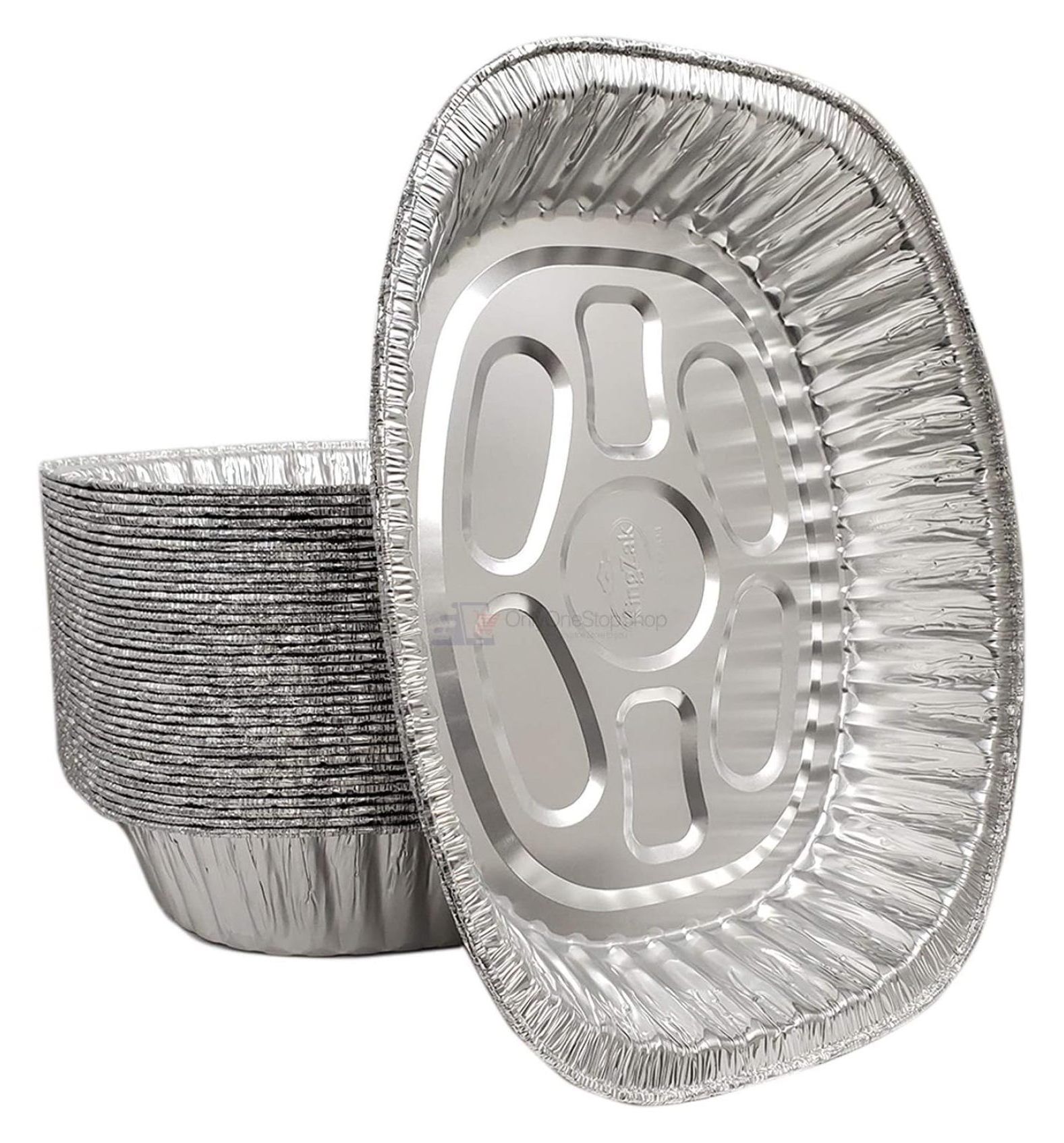 Disposable Oval Roasting Pan - Durable Turkey Roaster Pans Extra Large, Heavy-Duty Aluminum ...