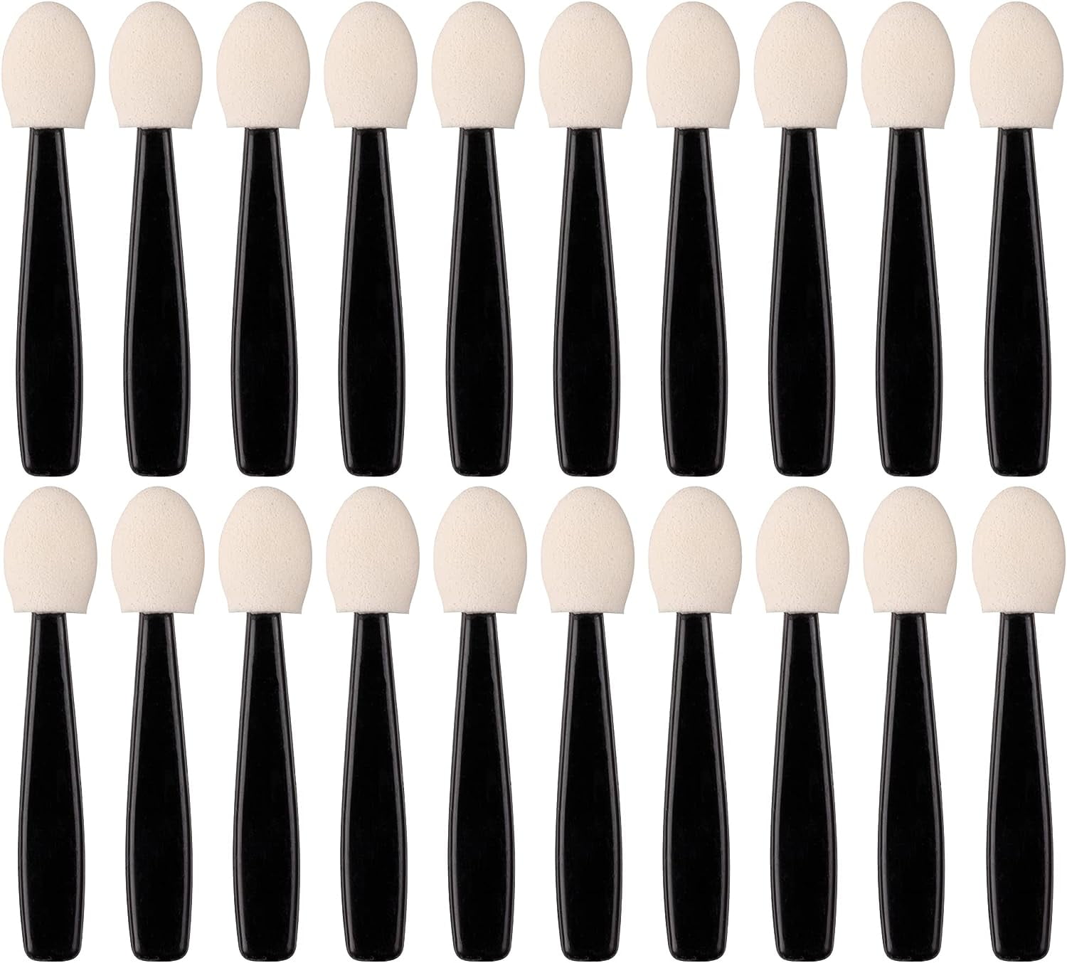 QGEMANWU Disposable Oval Soft Sponge Eyeshadow Brush Set, 20 Pack ...
