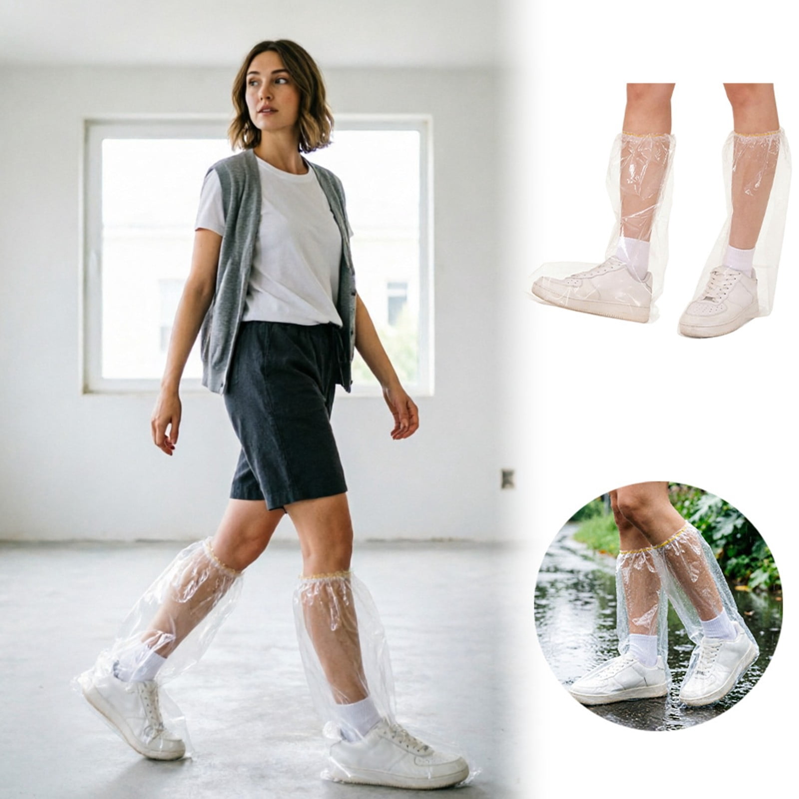 Disposable PE Shoe Covers And Protective Overshoes For Indoor And ...