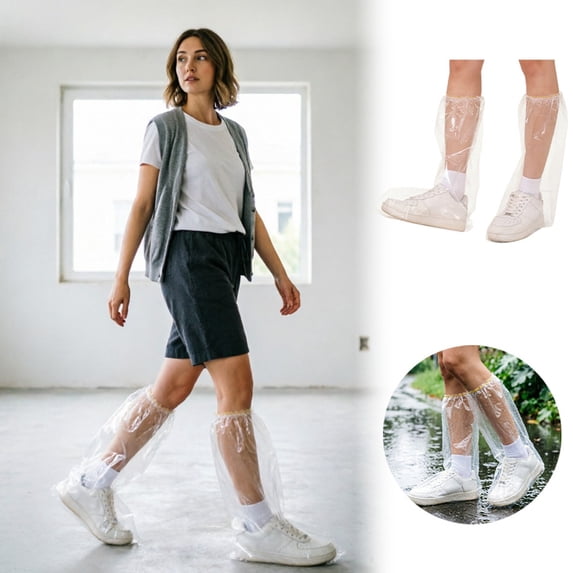 Disposable PE Shoe Covers And Protective Overshoes For Indoor And ...