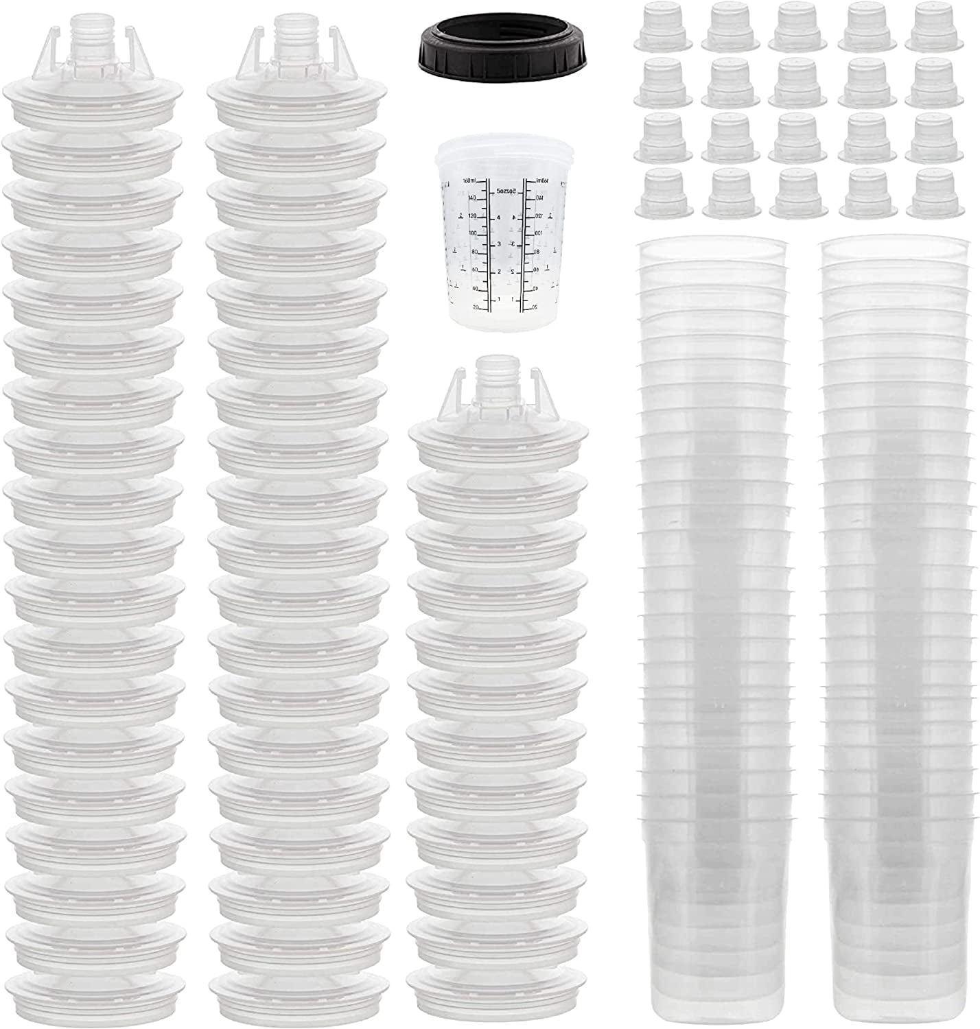 Free Shipping! Disposable Paint Spray Gun Cups Liner and Lid System, 50 ...