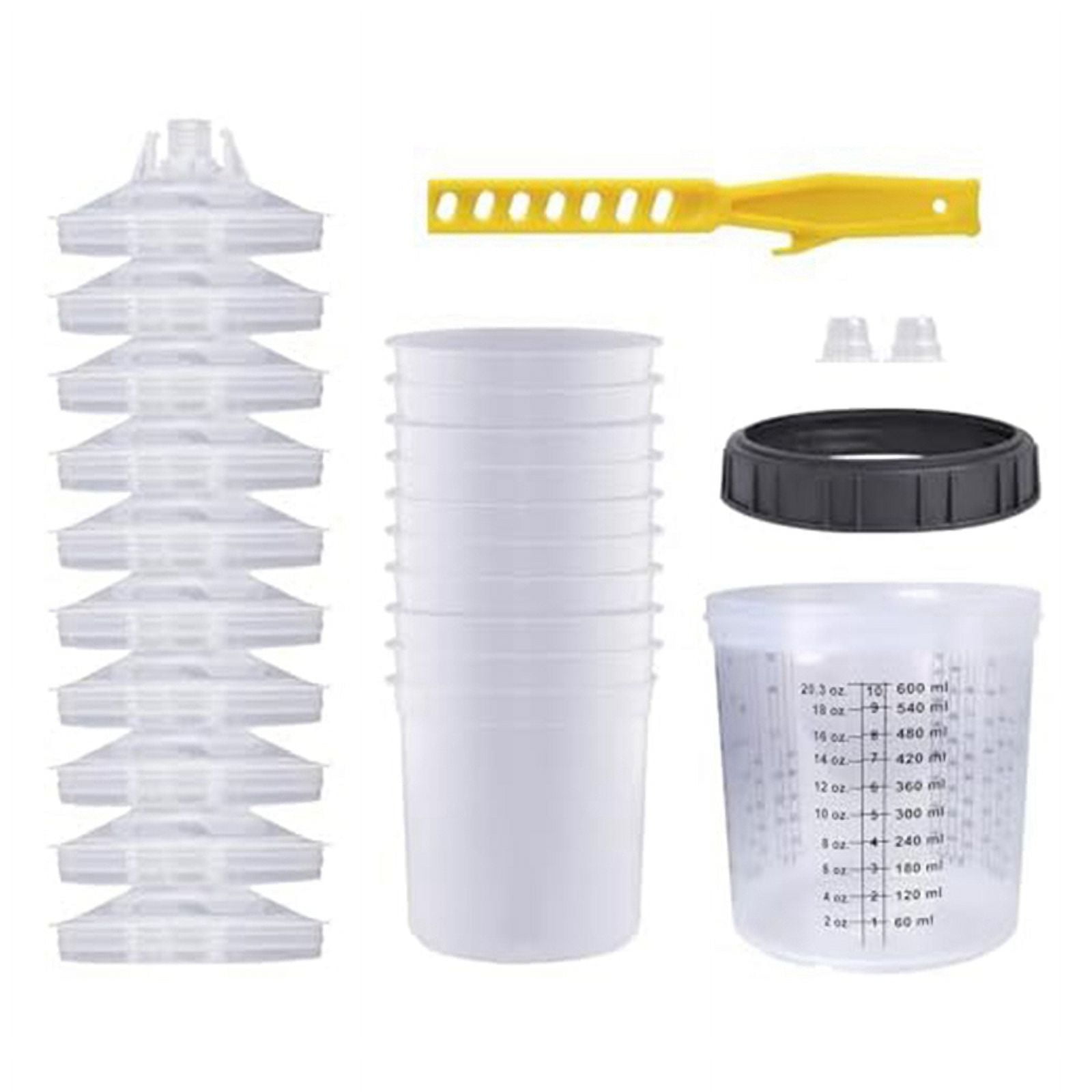 Disposable Paint Sprayer Mixing Cup for Automotive PaintGun, HVLP Gun20 ...