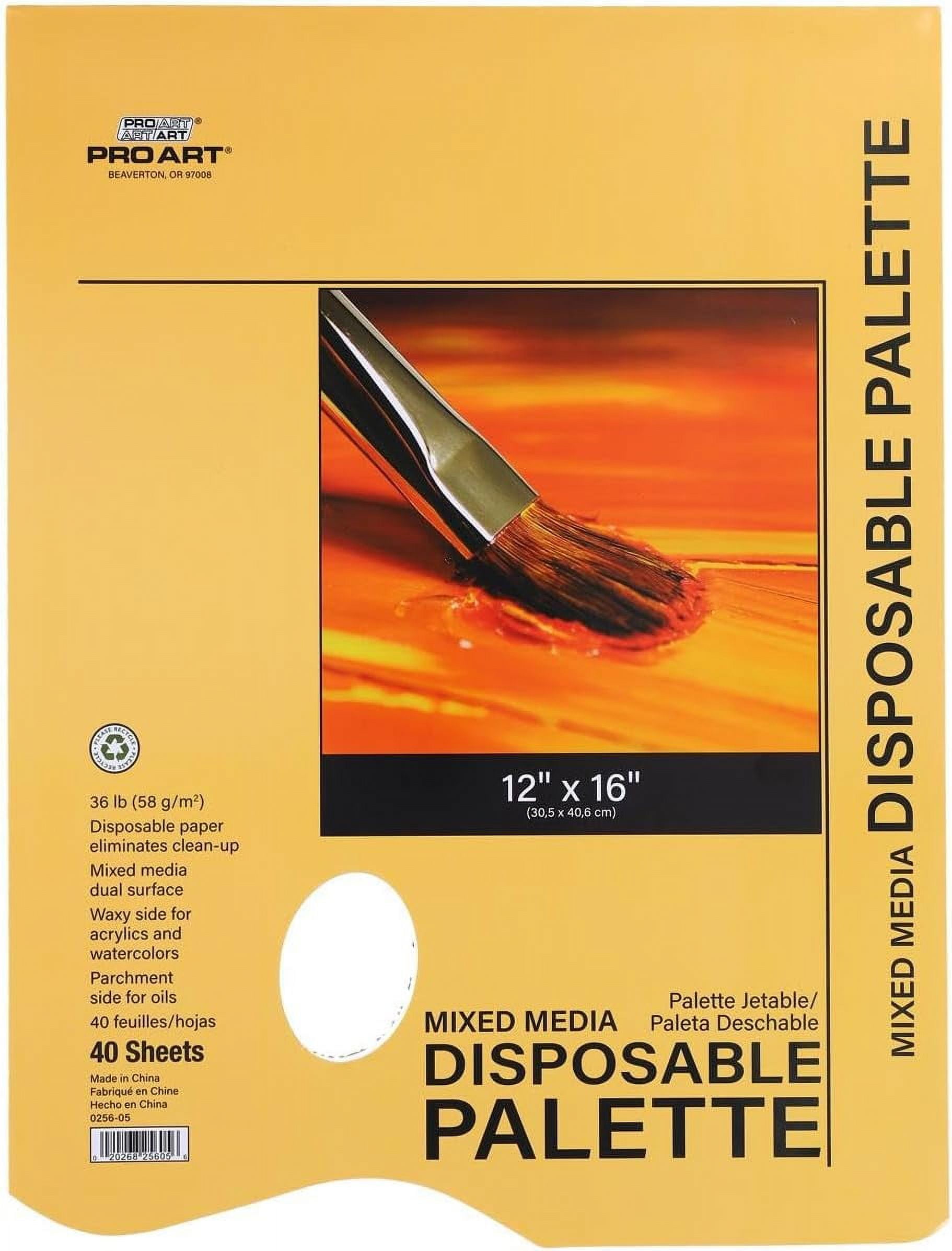 Disposable Palette, 12-inch x 16-inch, 40 Sheet Tape Bound Pad, Natural ...