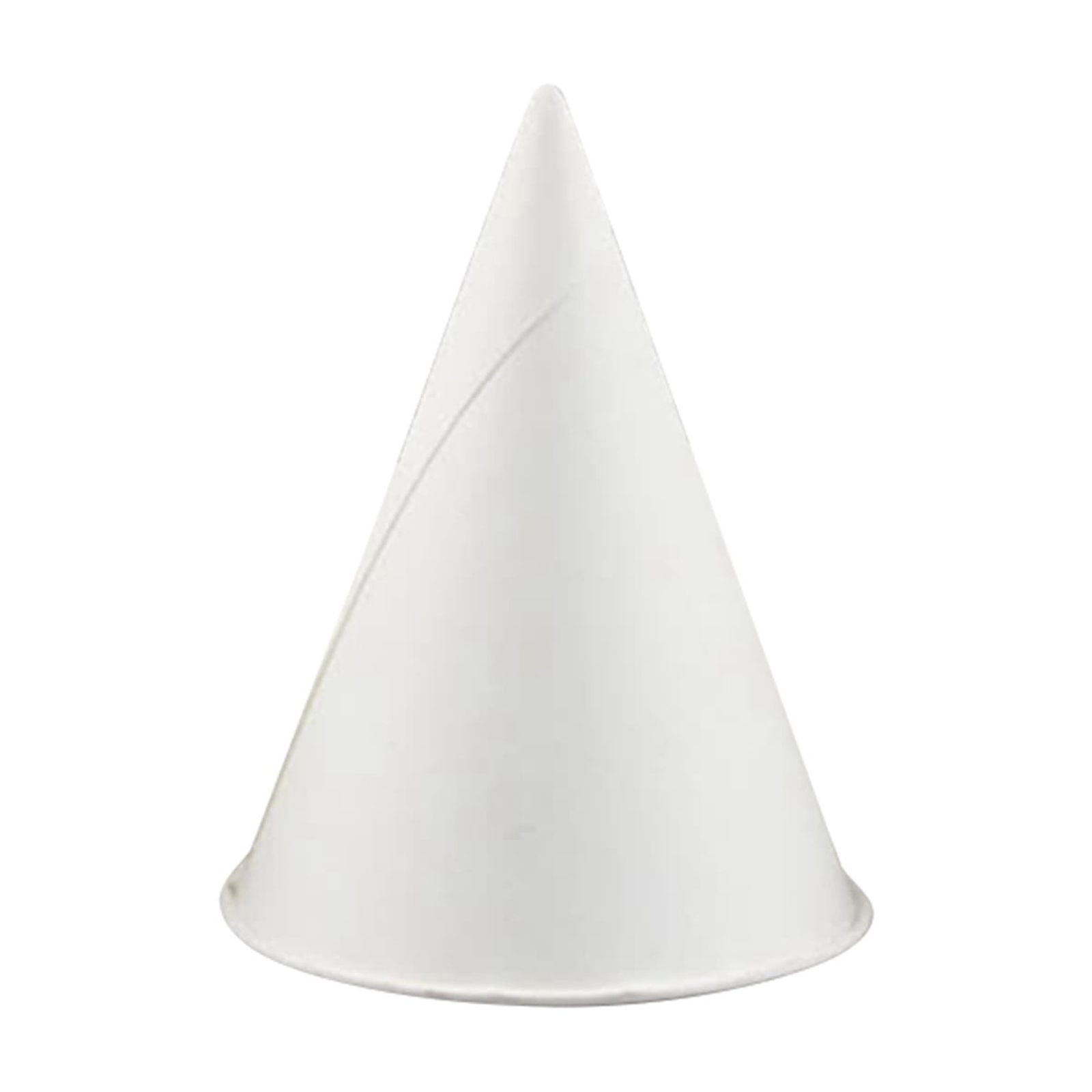 Disposable Paper Cone Cups 4 oz, White, Leak-Resistant, Eco-Friendly ...