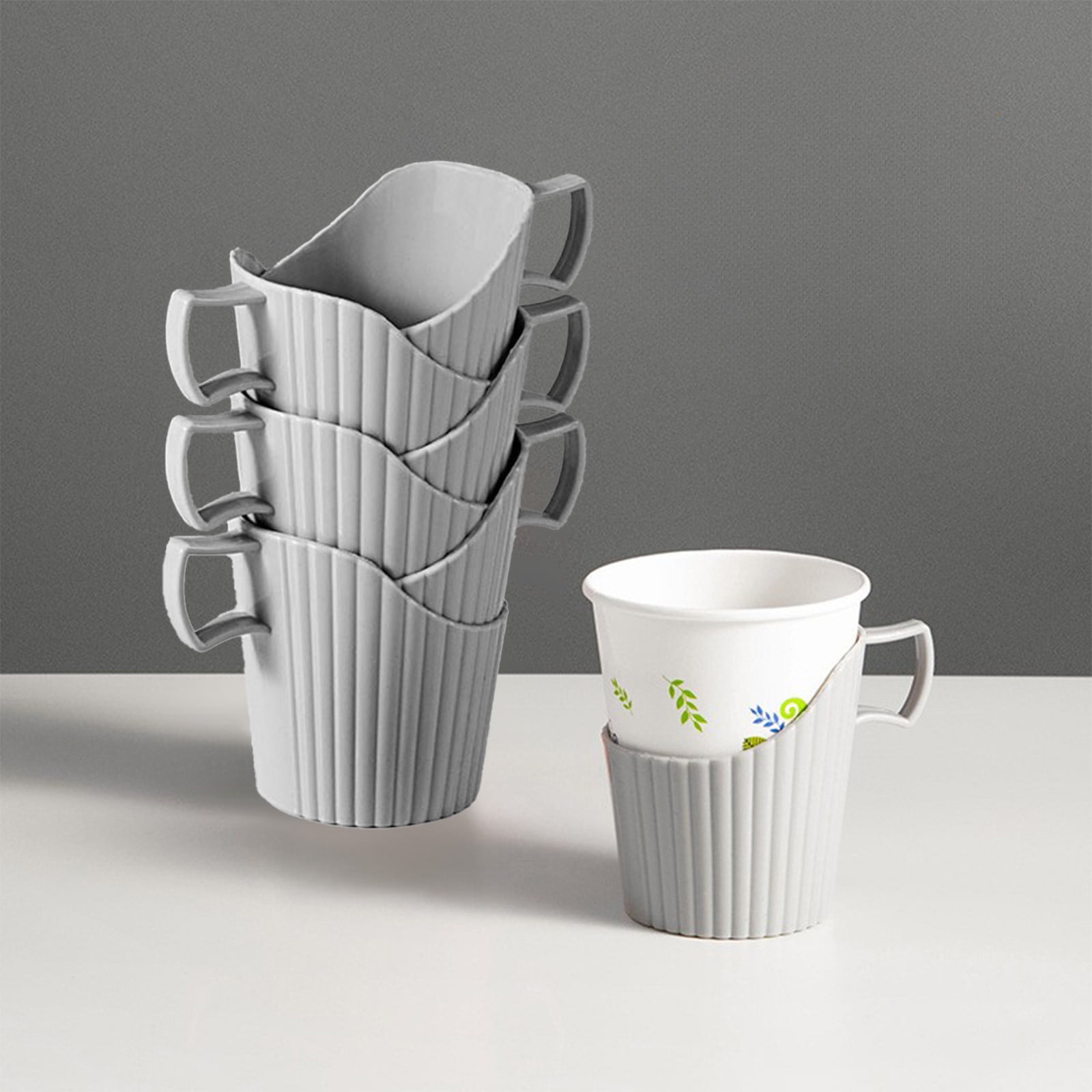 Disposable Paper Cup Stand Organizer 6-Pack | Plastic Drink Cup Holder ...