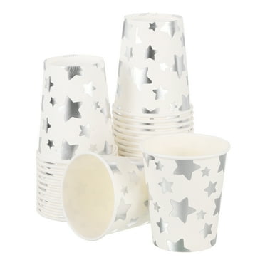 Waxed Paper Water Cups, 5oz, 100/Pack, Cold Drink, Multi-Colored Design ...