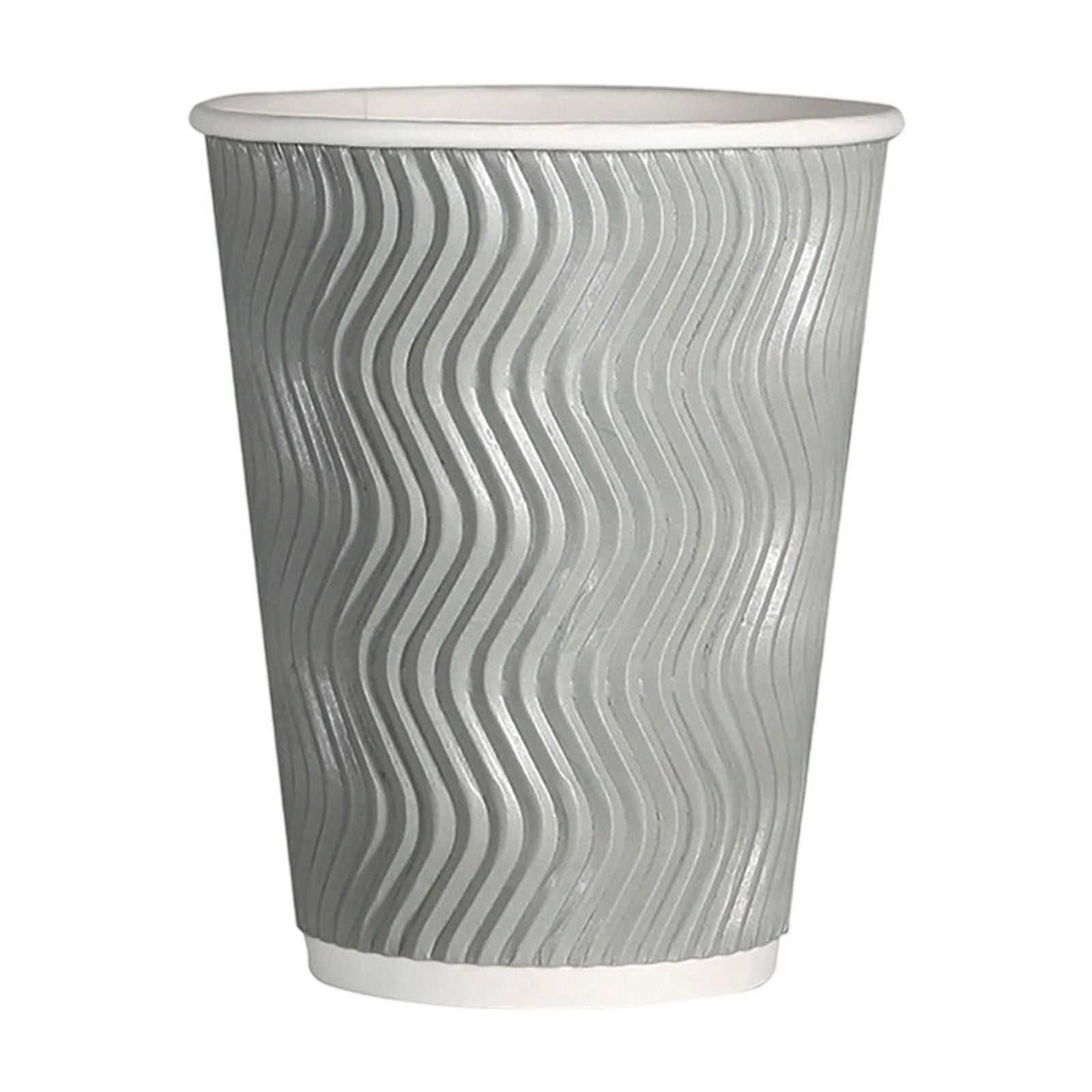 Disposable Paper Cups with Lids 12 Oz Corrugated Double Wall Design ...