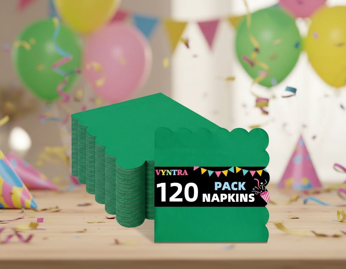 Disposable Paper Napkins, 120 Count | Dinner & Cocktail Napkins for St ...