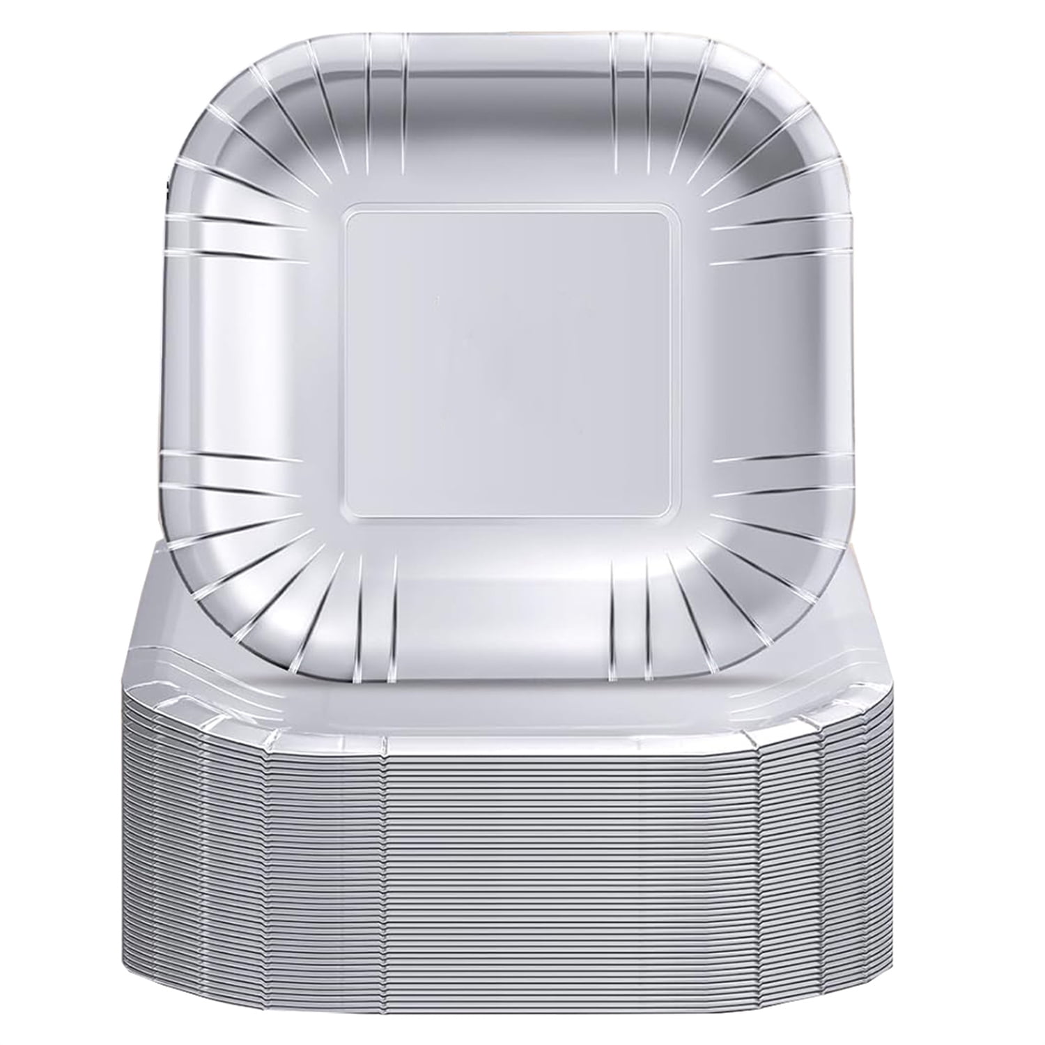 Disposable Paper Plates,40 Packs 7 Inch Square Dessert Plates for Cake ...