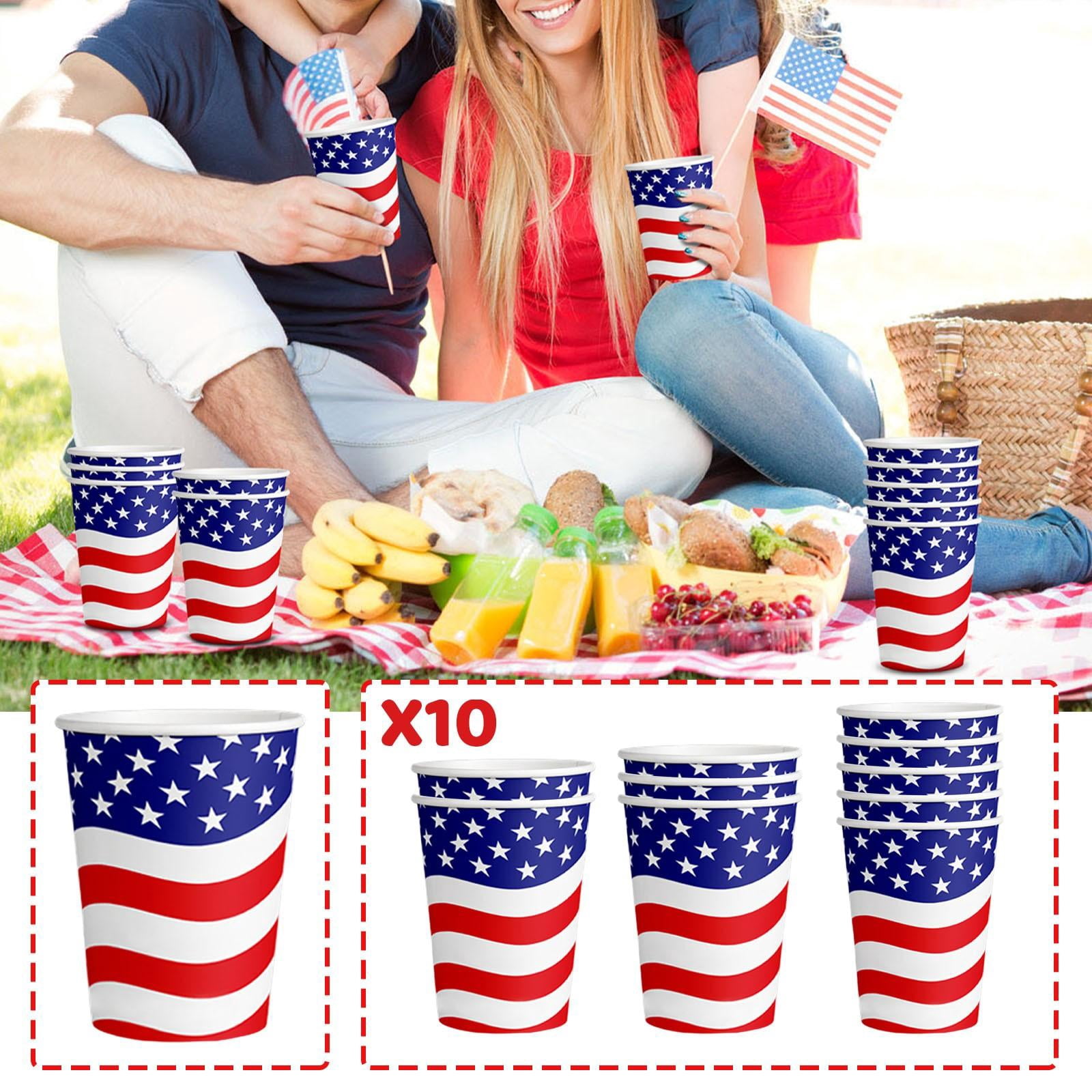 4Th of July Party Supplies, 4Th of July Cups, 12Oz, Disposable Paper ...