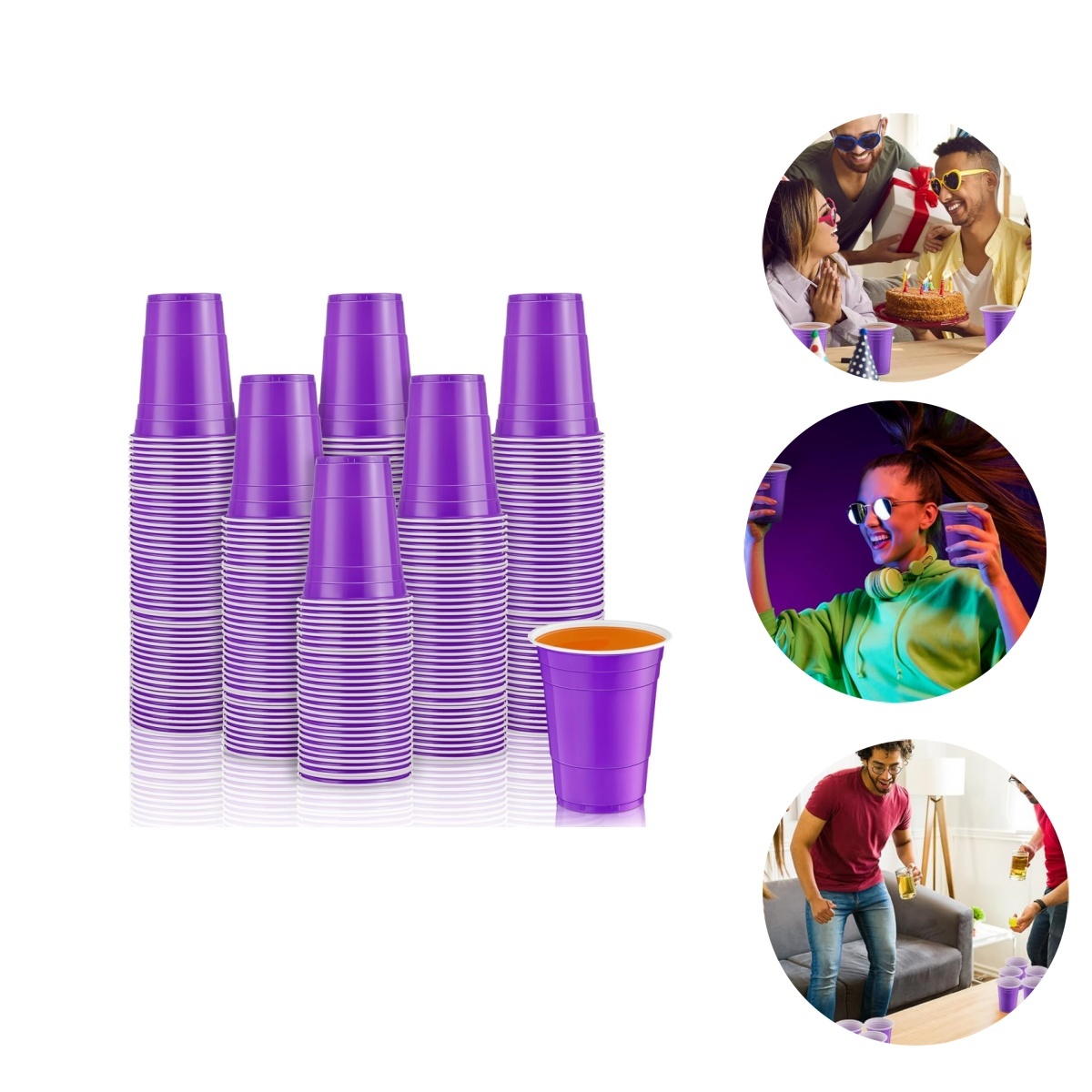Disposable Party Drinking Plastic Cups,QZS Heavy Duty Drinking Water ...