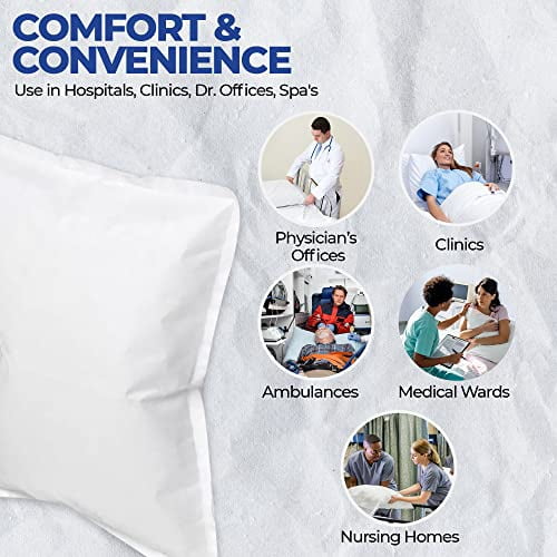 Disposable Pillowcases (Pack of 40) – White, 21" x 30" (Tissue/Poly ...