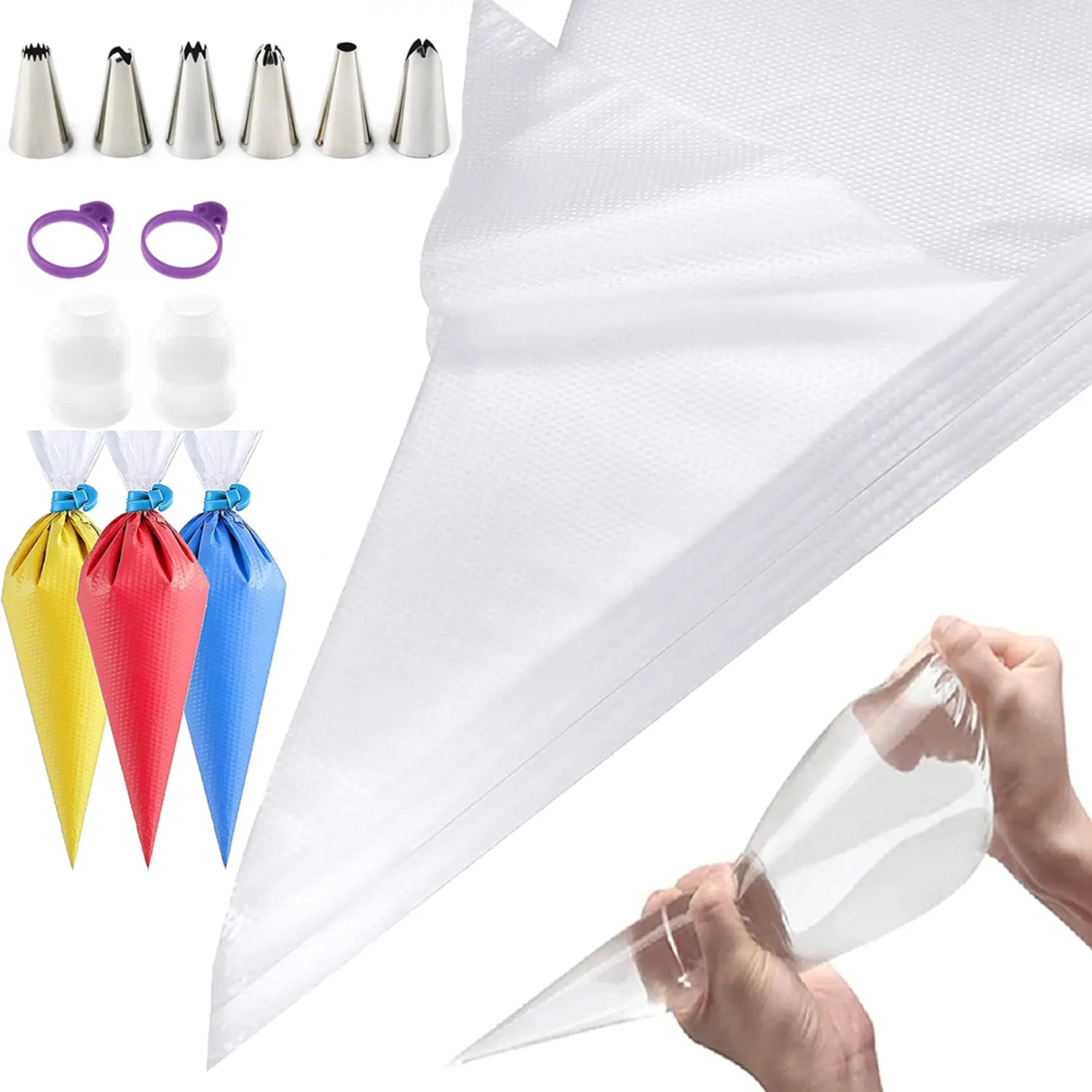 Disposable Piping Bags 12 Inch - 100 Anti Burst Pastry Bags - Icing ...
