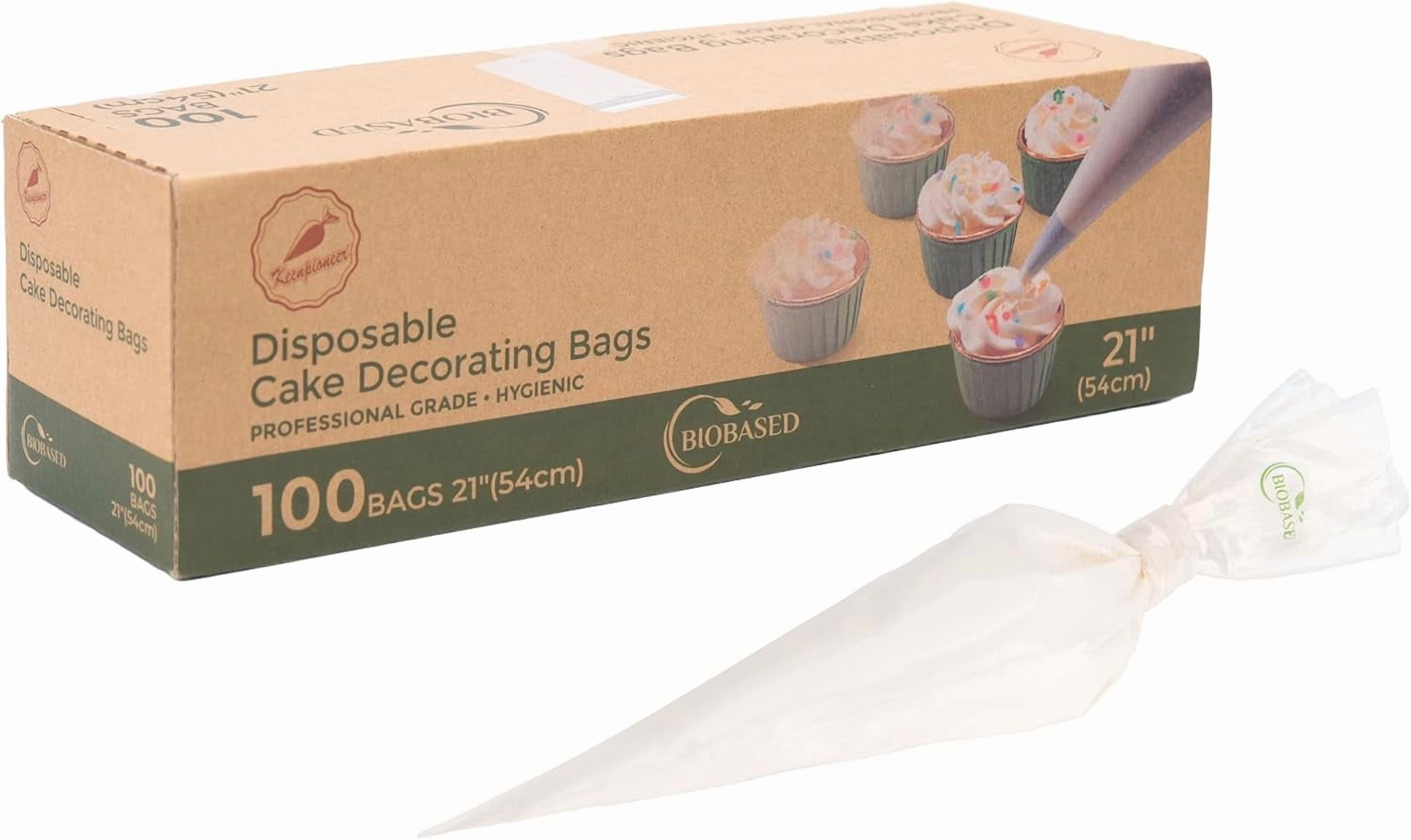 Disposable Piping Bags, Biobased, 21 Inch, Extra Thick Cake Decorating ...