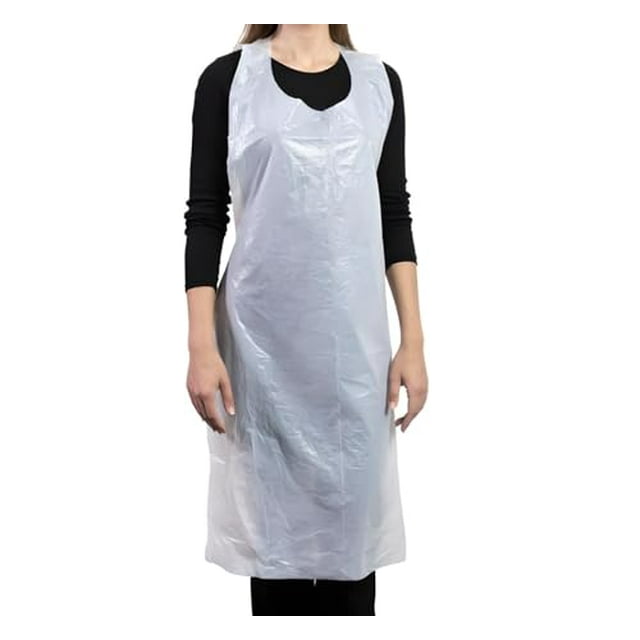 Disposable Plastic Aprons, 27.5 X 46 inches, Waterproof Bibs for Adults ...