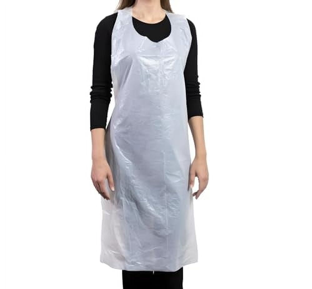 Disposable Plastic Aprons, 27.5 X 46 inches, Waterproof Bibs for Adults ...