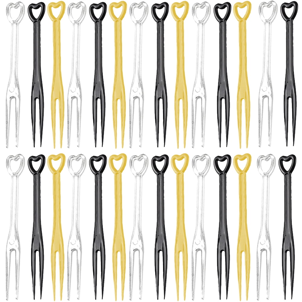 Disposable Plastic Cocktail Picks Fruit Forks Cocktail Sticks Plates ...