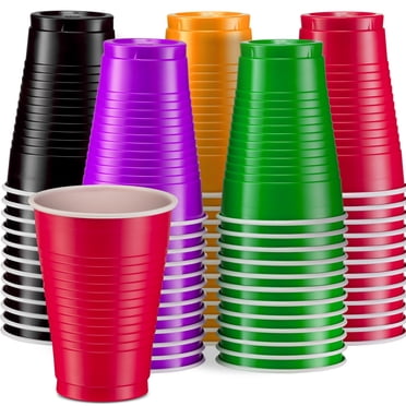 DecorRack Party Cups 12 fl oz Reusable Disposable Cups (Yellow, 60 ...