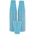 Amcrate Heavy-Duty Disposable Plastic Cups, 12 oz, Blue, (50 Pack ...