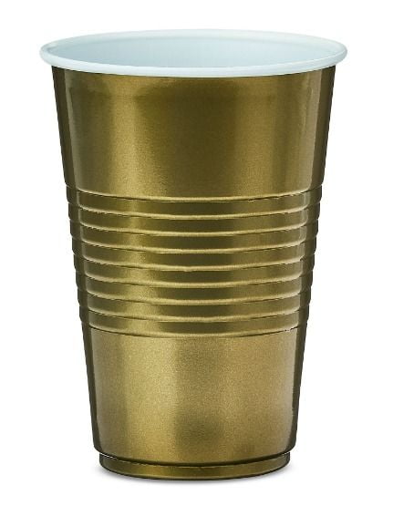 Disposable Plastic Cups, Gold, 18 Pieces, by Way To Celebrate - Walmart.com