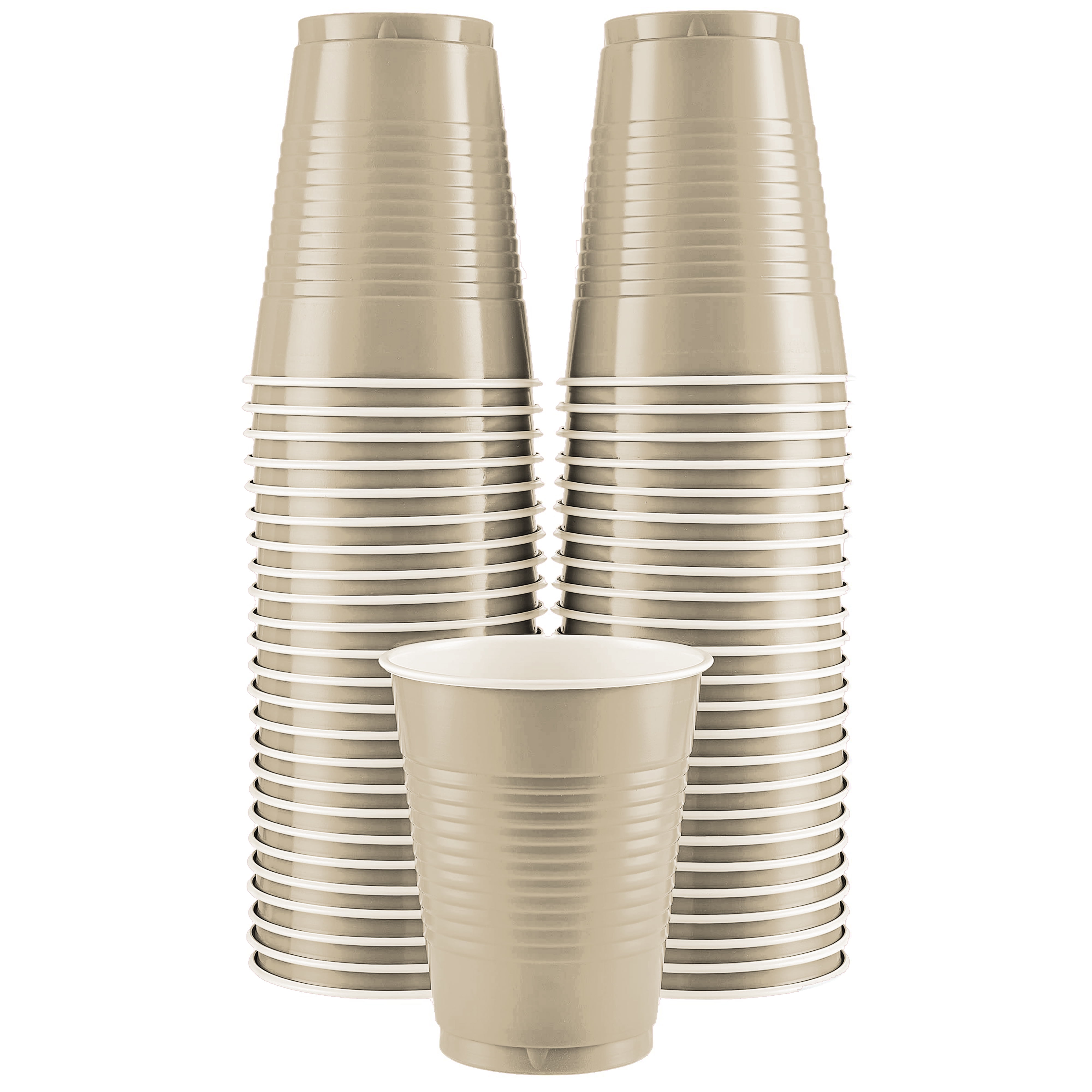 Disposable Plastic Cups, Ivory Colored Plastic Cups, 18-Ounce Plastic ...