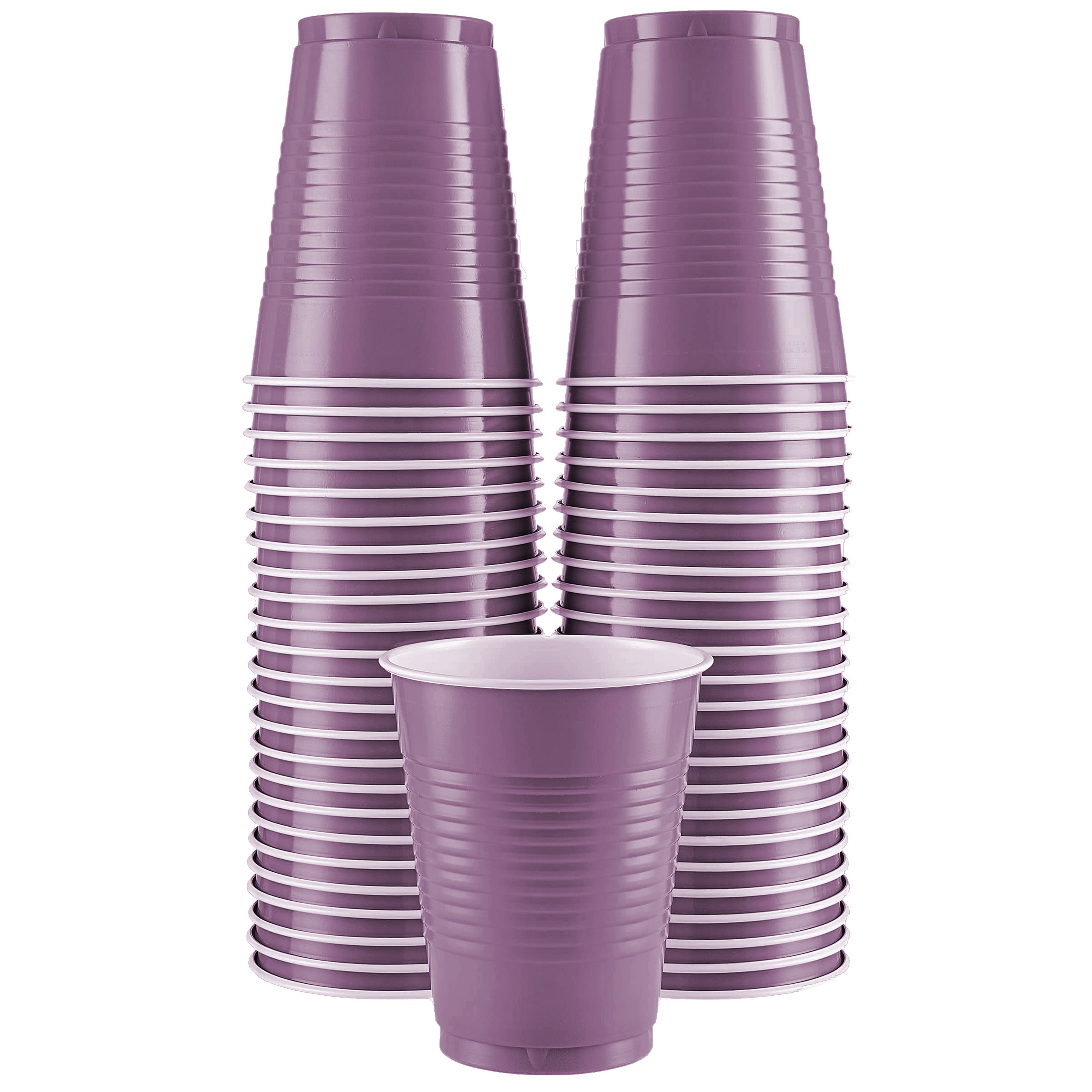 Disposable Plastic Cups, Lavender Colored Plastic Cups, 18-Ounce ...