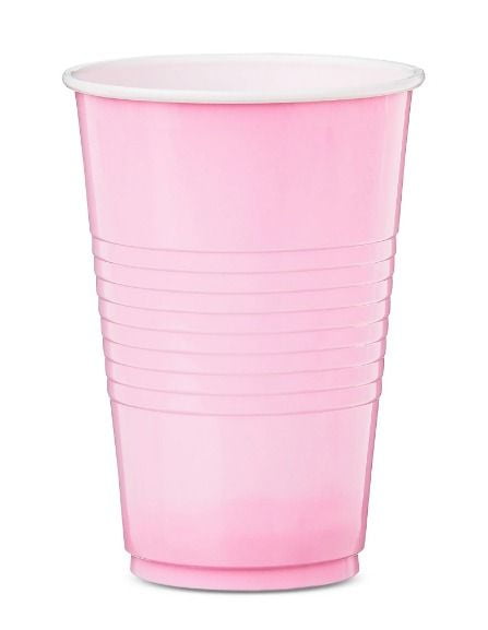 Disposable Plastic Cups, Lovely Pink, 18 Pieces, by Way To Celebrate ...