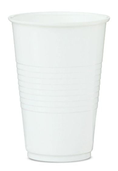 Disposable Plastic Cups, White, 18 Pieces, by Way To Celebrate ...