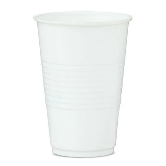 Disposable Plastic Cups, White, 18 Pieces, by Way To Celebrate ...