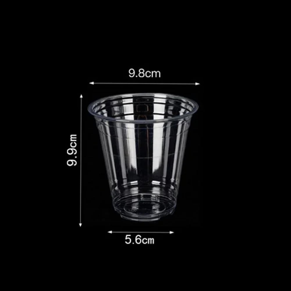 Disposable Plastic Cups with Lids for Ice Coffee Cold Drinks Plastic ...