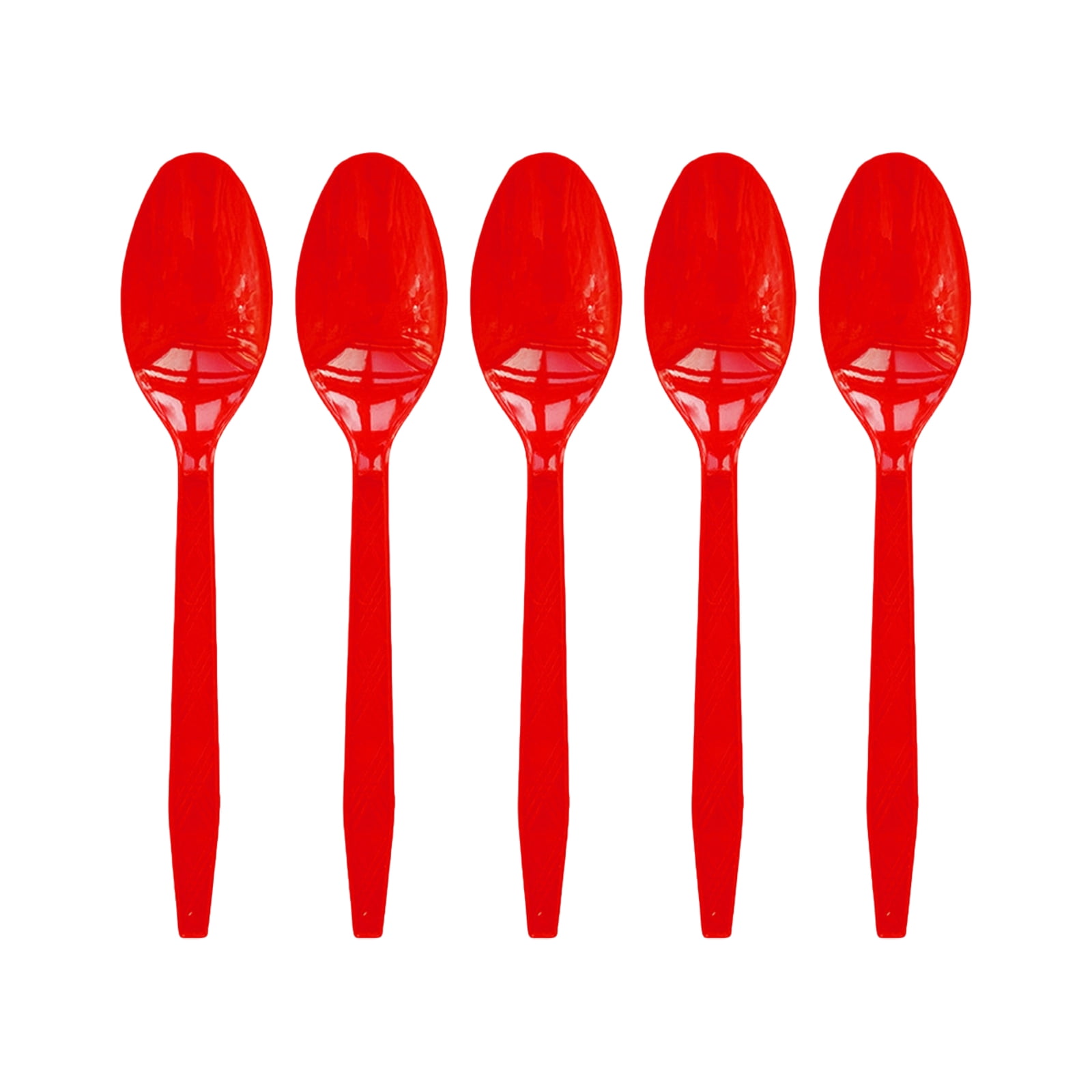 Disposable Plastic Cutlery Set Red Cake Knife Fork Spoon Kit Food Grade ...