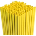 Disposable Plastic Drinking Straws - Straight - 7.75" Long (Yellow, 500 ...