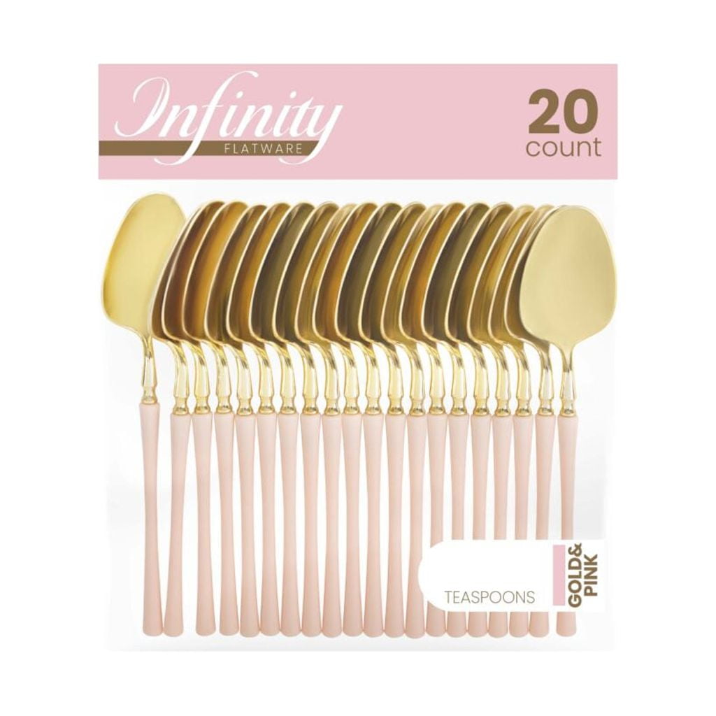 Disposable Plastic Flatware Dinner Utensils, 20 Pack, Infinity Modern ...