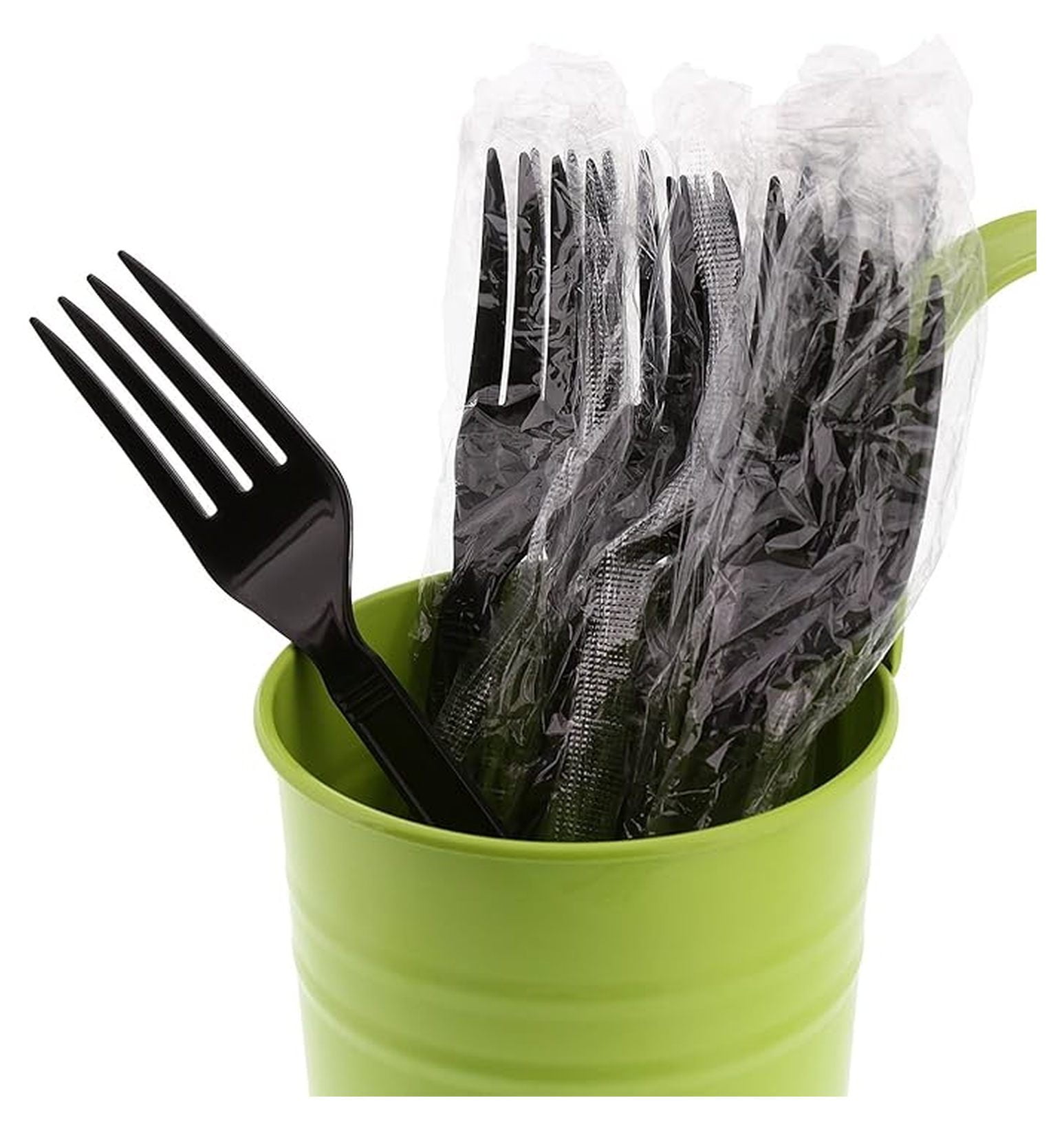 Disposable Plastic Forks - Black, Heavy Duty Polypropylene ...