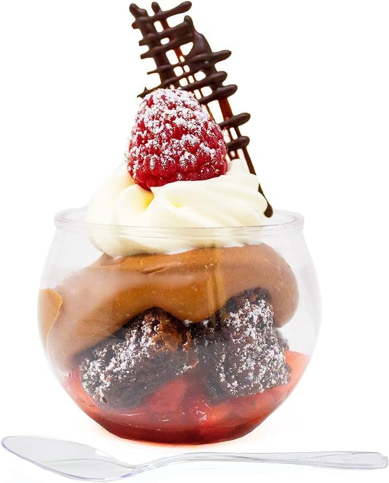 CMJJ Gourmet Disposable Plastic Mini Sphere Cup Transparent Clear With ...